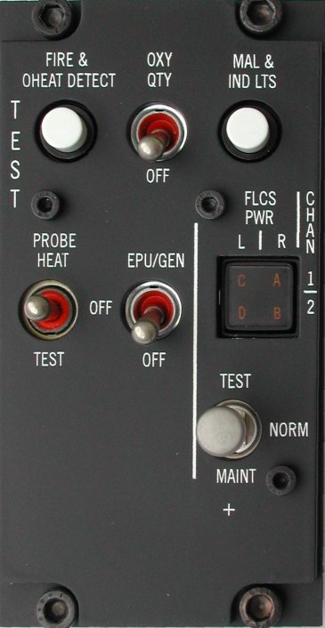 TEST panel front view